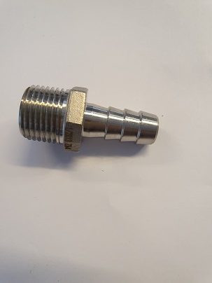 1/2 " slangestuds rustfri stål køb den hos Albryg